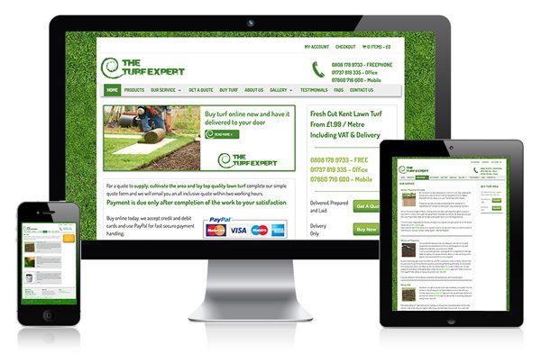 nifty website design Portfolio Page The Turf Expert - nifty website design